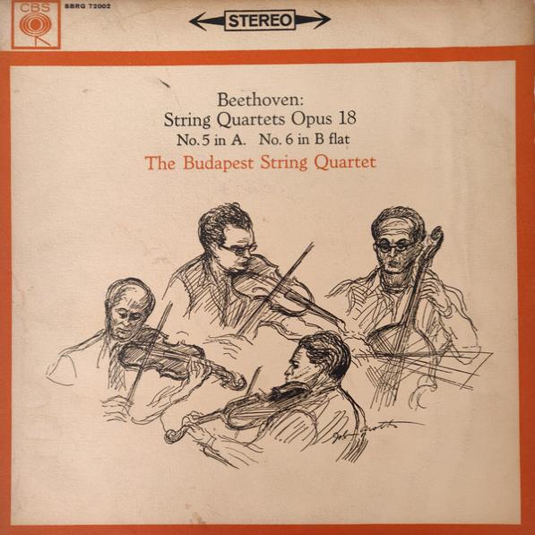 String Quartets Opus 18 No 5 in A. No 6 in B flat - Ludwig van Beethoven (LP) | Køb vinyl/LP ...